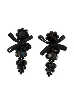 Simone Rocha Petite Bow Drop Earrings - Black
