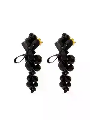 Simone Rocha Petite Bow Drop Earrings - Black
