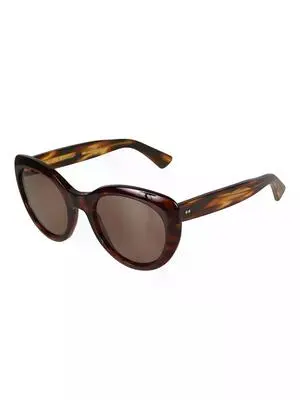 KADOR Sophia Tortoiseshell Oval-frame Sunglasses