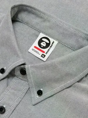 AAPE BY *A BATHING APE Logo-embroidered Button-down Shirt - Grey