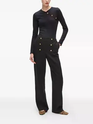 Karl Lagerfeld Tailored Trousers With Gold Buttons