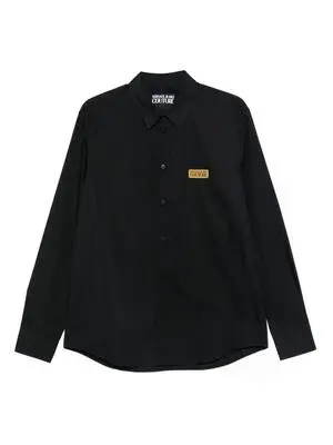 Versace Logo-plaque Cotton Shirt