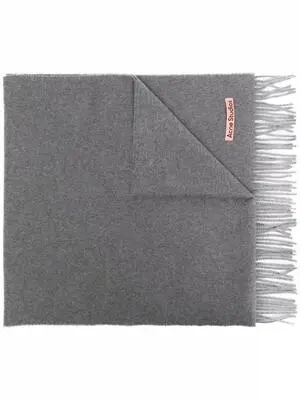 Acne Studios Fringed Cashmere Scarf - Grey