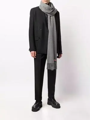 Acne Studios Fringed Cashmere Scarf - Grey