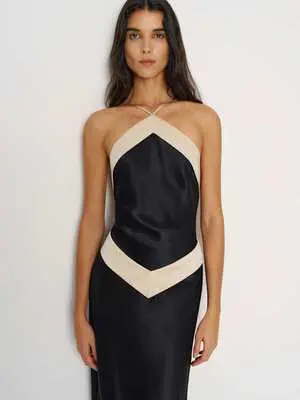 REFORMATION Jillian Silk Dress - Black