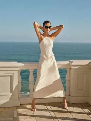 REFORMATION Jillian Silk Maxi Dress - Ivory