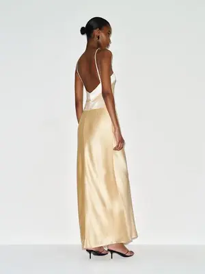 REFORMATION Jillian Silk Dress - Yellow