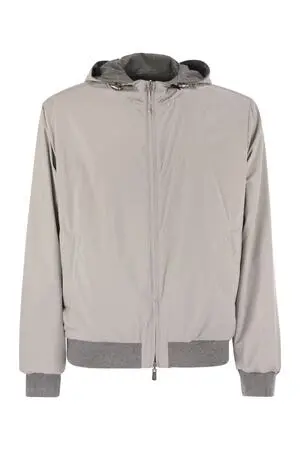 Fedeli Reversible Bomber Jacket - Grey