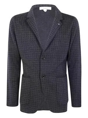 LARDINI Houndstooth Three-button Jacket