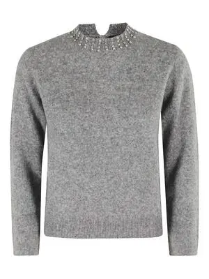 Seventy Embellished-neck Sweater