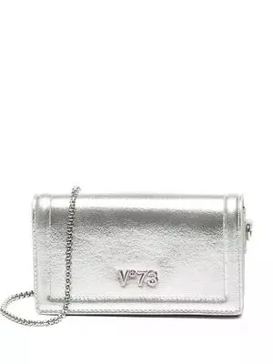 V°73 Metallic-effect Flap Shoulder Bag