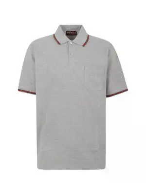 Gucci Cotton Piquet Polo Shirt - Grey