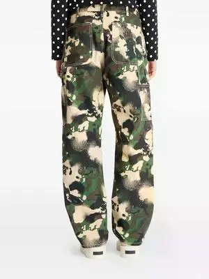 A BATHING APE Camouflage-pattern Cotton Trousers