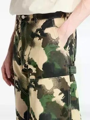 A BATHING APE Camouflage-pattern Cotton Trousers