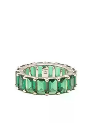 IZABEL DISPLAY Rectangle-Cut Ring Green