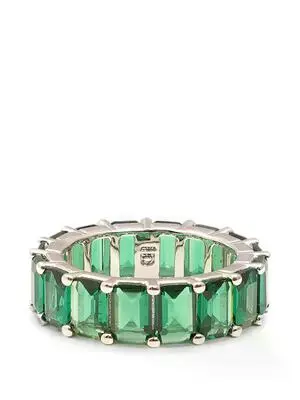 IZABEL DISPLAY Emerald Cut Crystal Ring - Silver