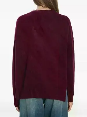 ALLUDE Ribbed Side-slit Cashmere Sweater