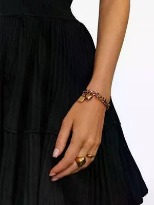 NIALAYA JEWELRY Cuban-link Chain Charm Bracelet