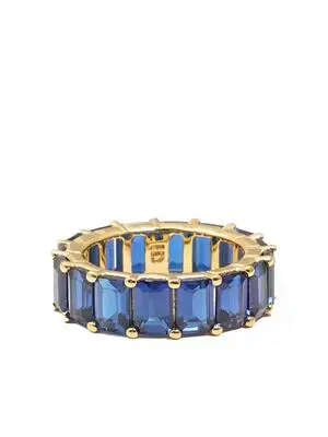 IZABEL DISPLAY Chunky Baguette-emerald Ring - Blue
