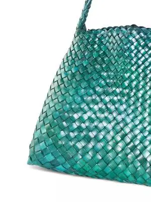 Dragon Diffusion Woven Leather Shoulder Bag
