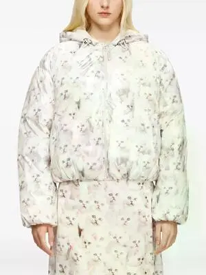 DIESEL Printed Hooded Puffer Jacket