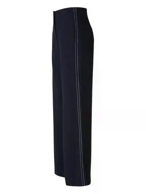Veronica Beard Side-stripe Wide-leg Trousers