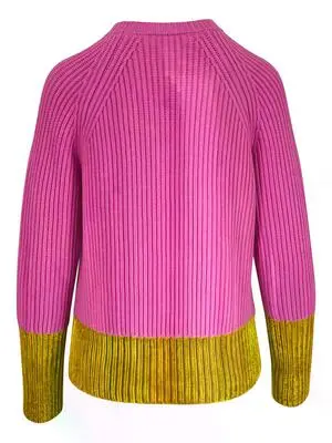 Marni Ribbed Panelled Sweater - Pink