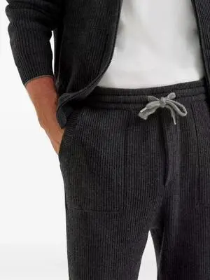 Brunello Cucinelli Ribbed Knit Track Pants