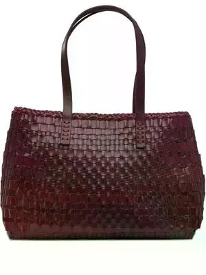 Dragon Diffusion Salvage Woven Leather Tote Bag