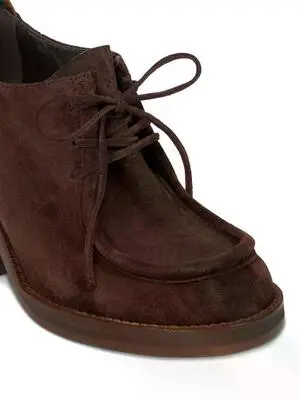 Etro 75mm Suede Lace-up Pumps - Brown