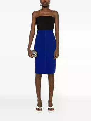 MUGLER High-waisted Pencil Skirt - Blue