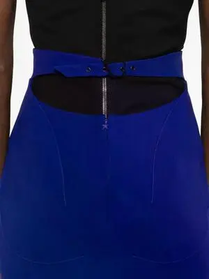 MUGLER High-waisted Pencil Skirt - Blue
