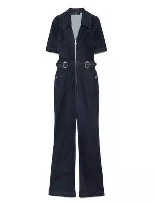 Patrizia Pepe Zip-fastening Buckle Jumpsuit - Blue