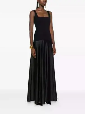 ROSERRY Square-neck A-line Satin Dress