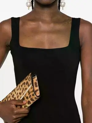 ROSERRY Square-neck A-line Satin Dress