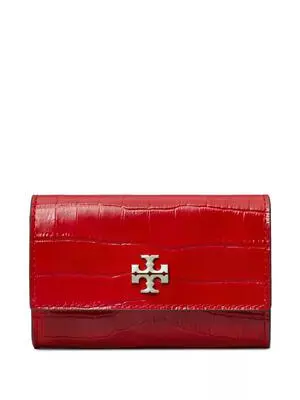 Tory Burch Kira Croc-embossed Flap Wallet - Red