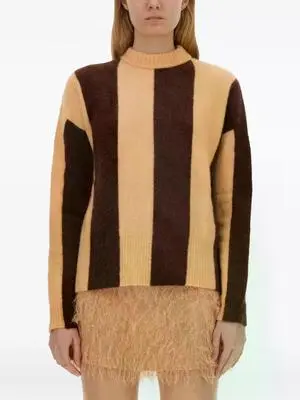 ALYSI Striped Sweater - Brown