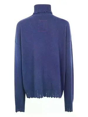 UMA WANG Turtleneck Frayed-hem Sweater