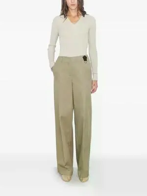 Tory Burch Distressed Cotton Trousers