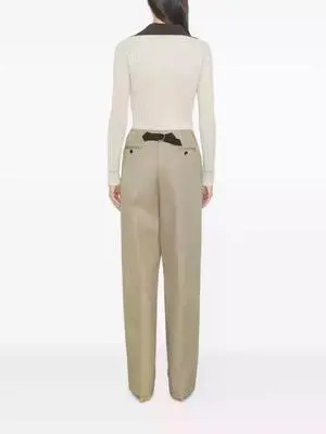 Tory Burch Distressed Cotton Trousers
