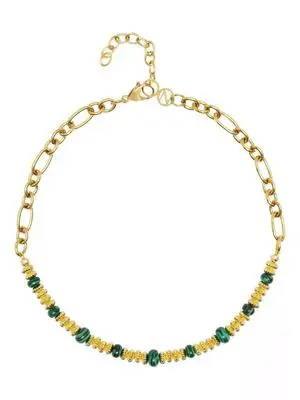 NIALAYA JEWELRY Malachite Chain Necklace - Gold