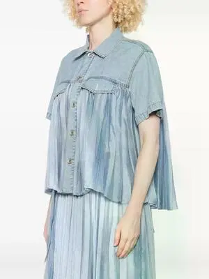 Sacai Pleated Denim Shirt