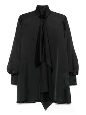 Sacai High-neck Draped Mini Dress