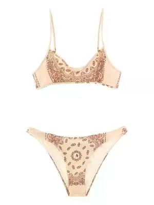 Attico Paisley-print Bikini - Pink