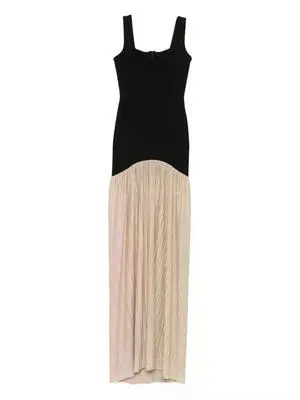 ROSERRY Pleated Sleeveless Midi Dress