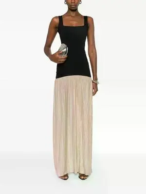 ROSERRY Pleated Sleeveless Midi Dress