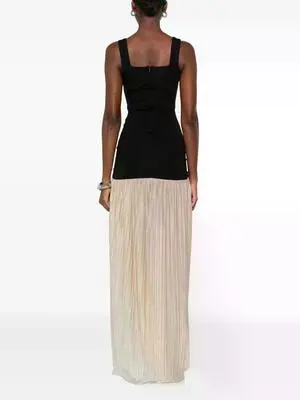 ROSERRY Pleated Sleeveless Midi Dress