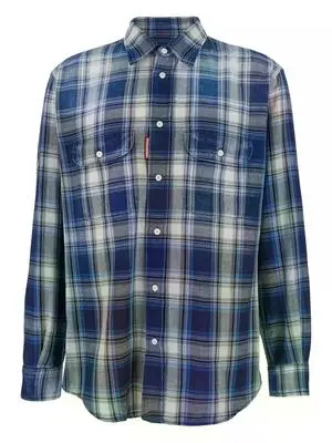 Dsquared2 Checked Pocket Shirt - Blue