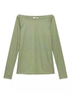 Malìparmi Geometric-pattern Boat-neck T-shirt