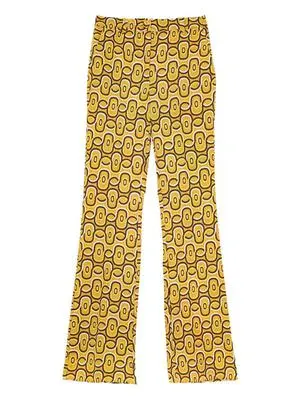 Malìparmi Geometric-pattern Flared Trousers - Yellow